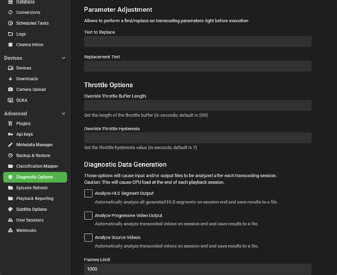 Emby Server Where Did Transcode Throttle Options Go Linux Emby Community