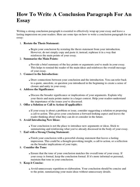 How To Write A Conclusion Paragraph For An Essay Pdf Essays Human Communication