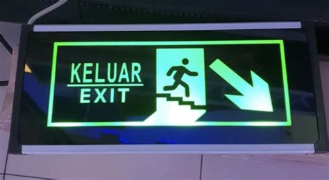 Promo Lampu Exit Tangga Darurat Emergency Panah Kanan Diskon Di Seller Noela Store