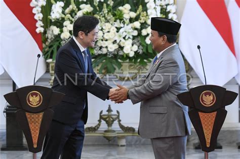 Presiden Prabowo menerima kunjungan PM Singapura | ANTARA Foto