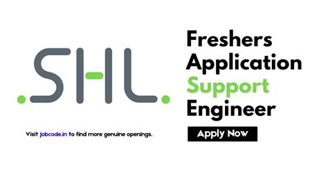 Application Support Engineer Opportunity At Shl Jobcode