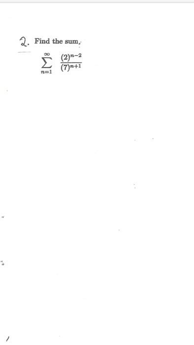 Solved Find The Sum Chegg Com