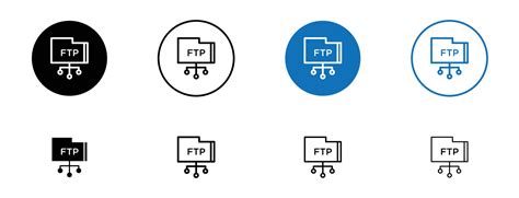 FTP Icon Set 45985878 Vector Art At Vecteezy
