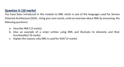 Solved Question 3 10 Marks You Have Been Introduced In Chegg Com