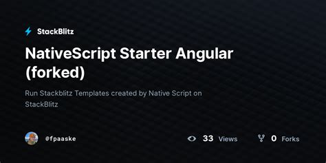 nativescript starter angular forked stackblitz