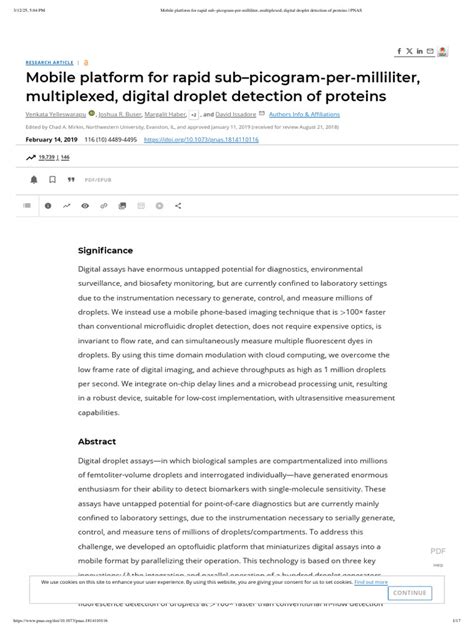 Reference Mobile Platform For Rapid Subpicogram Per Milliliter Multiplexed Digital Droplet
