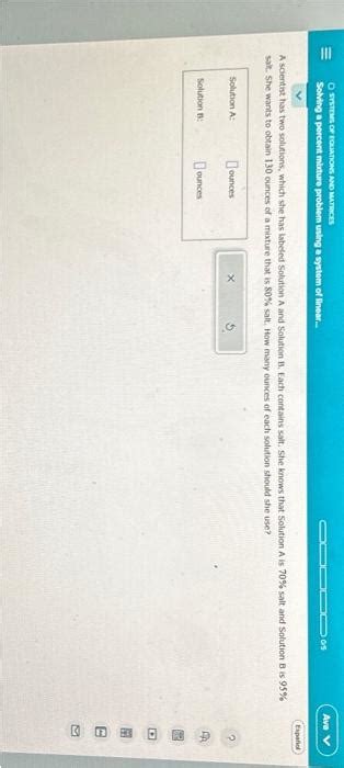 Solved A Soientst Has Two Solutions Which She Has Labeled Chegg Com
