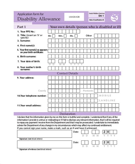 Free 8 Sample Social Security Application Forms In Pdf