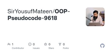Github Siryousufmateen Oop Pseudocode 9618