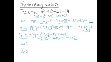 Factorising Cubics Youtube
