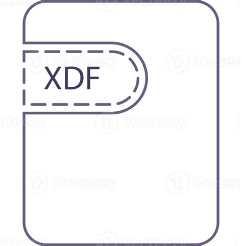 Xdf File Icon Thick Black Outline Art 57326531 Png