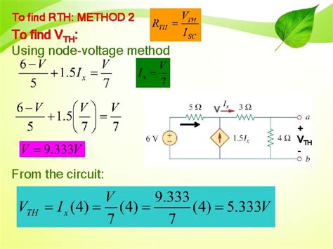 Chapter 5 Circuit Theorems Circuit Theorems Source Transformation