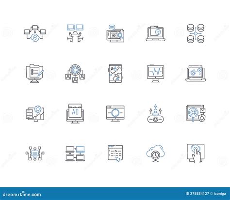 Web Based Line Icons Collection Browser Internet Online Cloud Web Nerk Digital Vector And