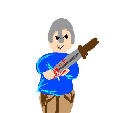 Holding The Sword Backwards Drawception