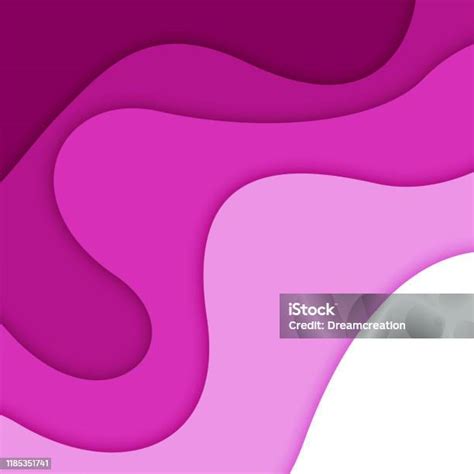 3d 추상 배경 및 종이 컷 모양 벡터 일러스트레이션 3차원 형태에 대한 스톡 벡터 아트 및 기타 이미지 3차원 형태 개념 개념과 주제 Istock