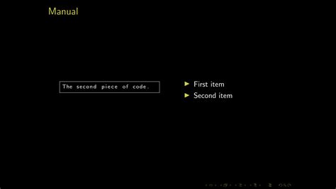 Replacing A Listing With Another Listing In A Single Frame In Beamer TeX LaTeX Stack Exchange
