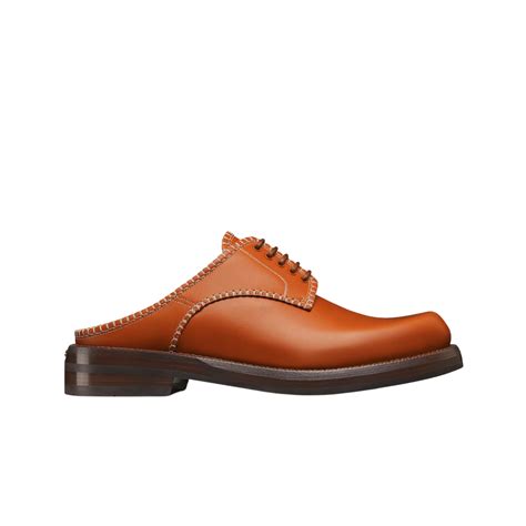 디올 X 데님 티어스 디올 티어스 스무스 카프스킨 카를로 뮬 브라운 Dior Kream