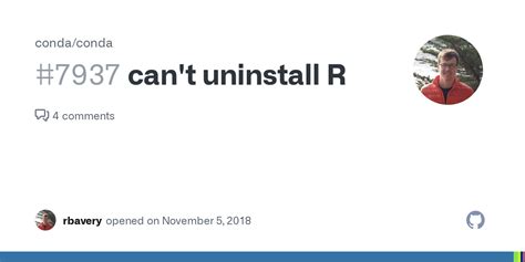 Cant Uninstall R · Issue 7937 · Condaconda · Github
