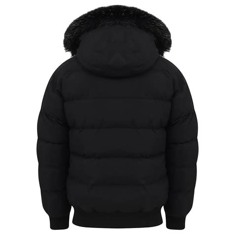 Camperdown Mens Faux Fur Hooded Puffer Jacket Nines Collection