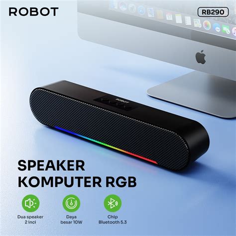 Jual Robot Bluetooth Speaker Rb290 Speaker Komputer Rgb Dua Speaker 10w Bluetooth 5 3 Garansi