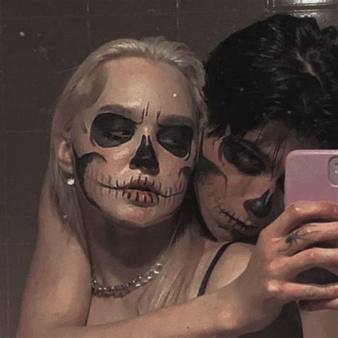 Lovers Scary Makeup Cute Couple Halloween Costumes Makeup