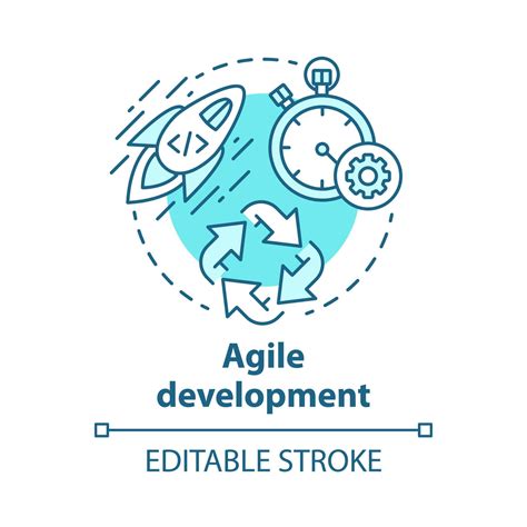 Agile Development Concept Icon Short Term Teamwork Strategic Management Software Programming
