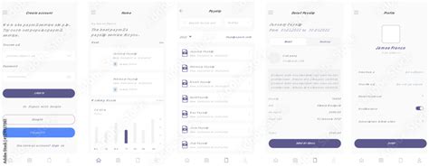 Payroll Salary Paycheck And Payroll App Ui Kit Blue Template Stock Payroll Salary Paycheck And Payroll App Ui Kit Blue Template Stock
