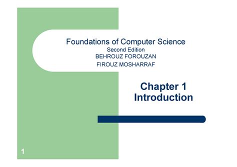 Foundations Of Computer Science Behrouz Forouzan And Firouz Mosharraf