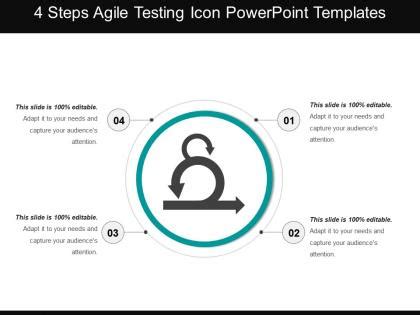Steps Agile Testing Icon Powerpoint Templates PowerPoint Slide