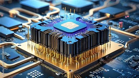 Neural Circuit And Electronic Cyber Brain In A Quantum Computing System Concept Of Artificial