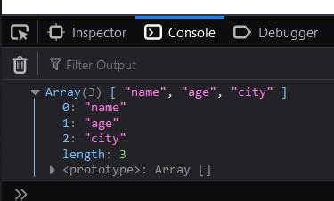 Get Object Key Name JavaScript