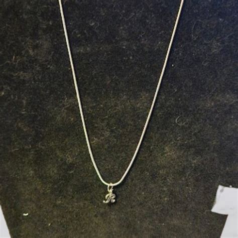Jewelry Inital R Silver Toned Handmade Necklace Poshmark