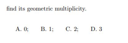 Solved Given that λ is an eigenvalue of the matrix Chegg