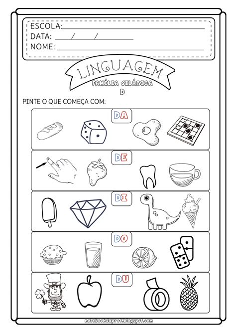 Letra D Atividades Educação Infantil Braincp