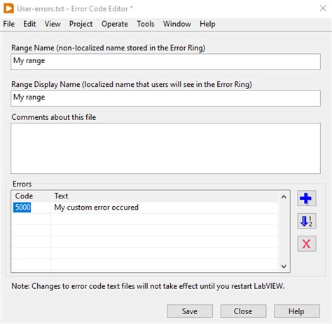 Error Text Is Not Shown For Custom Errors Ni Community