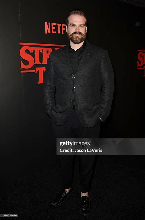 Actor David Harbour Attends The Premiere Of Stranger Things At Mack