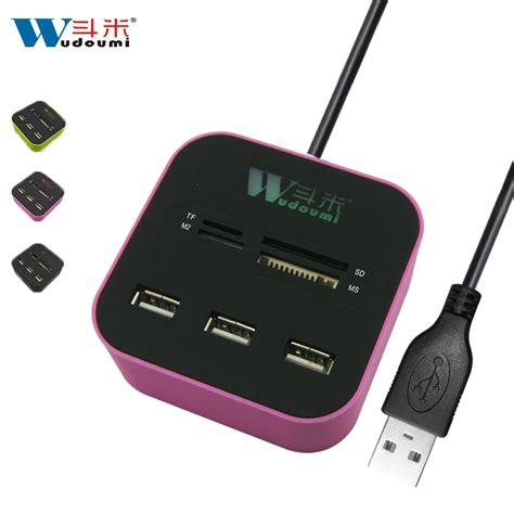 All In One Usb Combo 3 Port Usb Hub 2 0 Hub Multi Usb Card Reader For Sd Mmc M2 Ms Mp Pro Duo