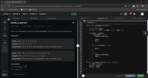 gfg160days problemsolving codingjourney dsa java sanjana yadav