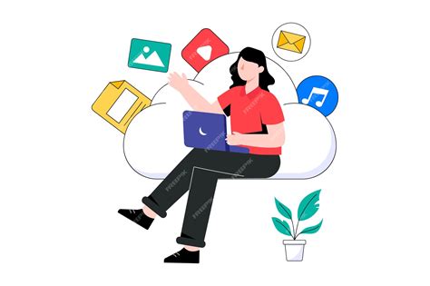 Premium Vector Cloud Storage Flat Style Design Vector Illustration Stock Illustration