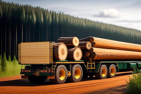 Premium Ai Image Logging Timber Wood Industry
