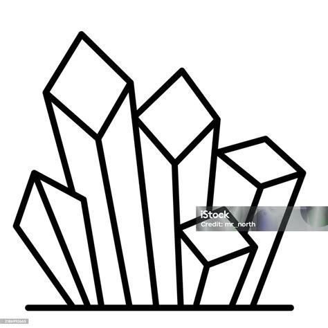 소금 Crystallize 아이콘 얇은 선 스타일 벡터 일러스트 레이 션 그래픽 디자인 0명에 대한 스톡 벡터 아트 및 기타 이미지 0명 개념 기호 결정체 Istock