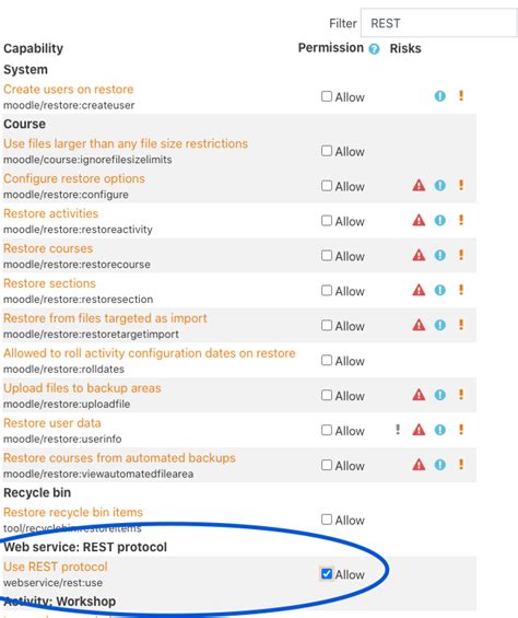 Create A Moodle Role That Enables All The Permissions Needed By The EdX Moodle Integration