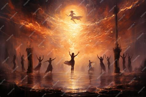 Premium Ai Image Agile Acrobats Soaring Through The Air With Aerial Grace Generative Ai