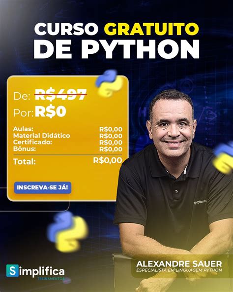 Curso Gratuito De Python Com Material DidÁtico E Certificado 🚀 Comente Eu Quero Para Receber