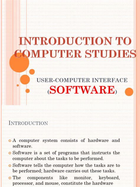 User Computer Interface Software Pdf Operating System Software