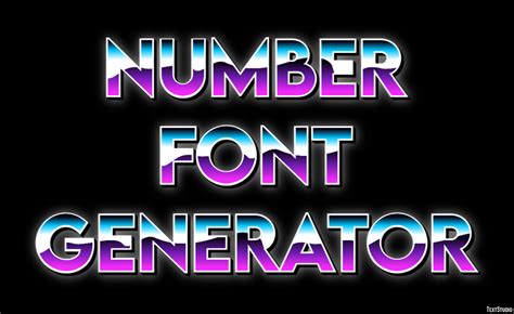 Number Font Generator Text Effect And Logo Design Font