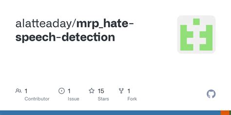 Github Alatteaday Mrp Hate Speech Detection