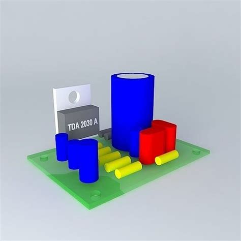 PCB Layout For TDA A Free D Model CGTrader