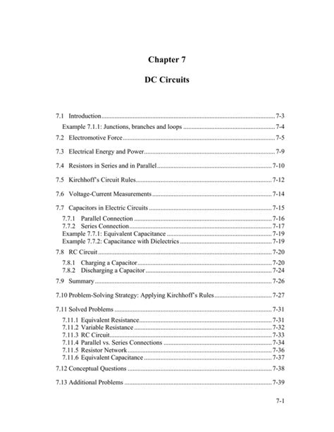 Chapter DC Circuits
