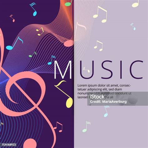 컬러 음악 키와 메모와 추상 배너의 집합입니다 음악 축제와 파티에 대 한 배너 템플릿입니다 Classical Concert에 대한 스톡 벡터 아트 및 기타 이미지 Istock
